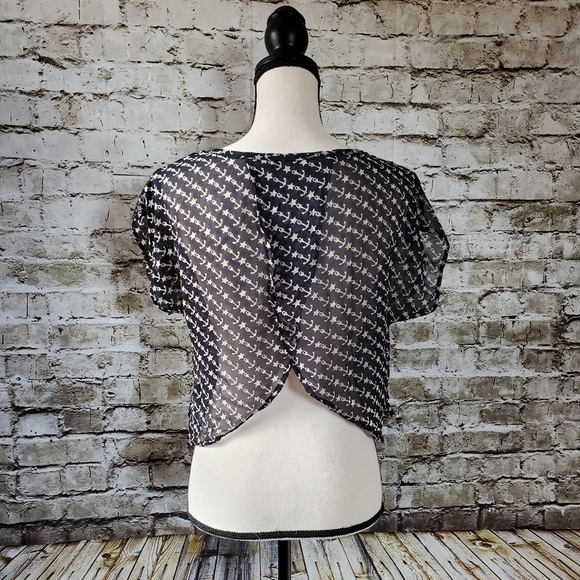 dELiA*s | Shirts & Tops | Retro Delias Sheer Anchor And Star Top | Poshmark